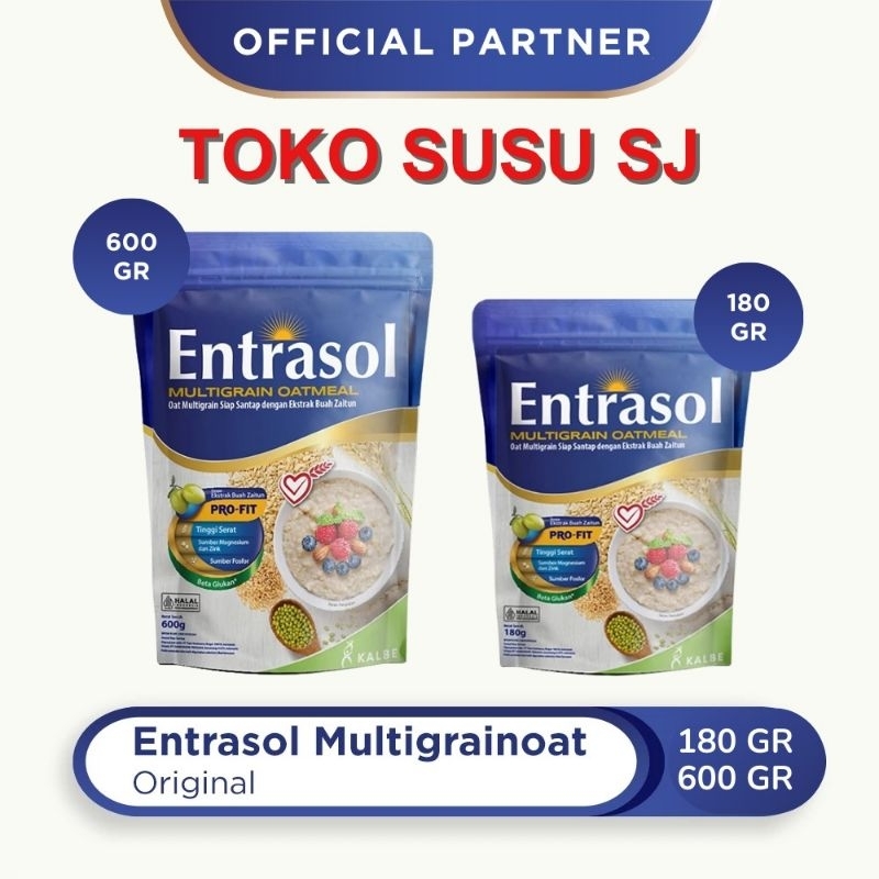 Jual ENTRASOL MULTIGRAIN OATMEAL 600 GRAM 180 GRAM/MULTIGRAINOAT/OAT ...