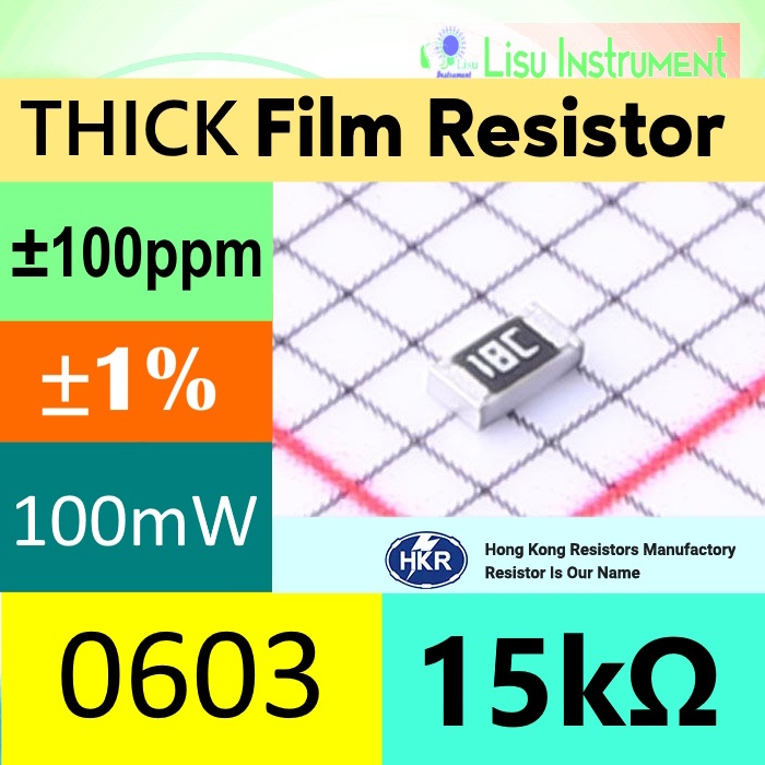 Jual 15kΩ 0603 ±1% 100mW SMD Thick Film Resistor 18C 15k | Shopee Indonesia