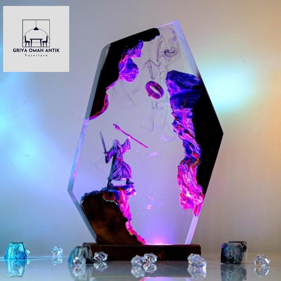 Jual lampu tidur lampu unik lampu hias resin lampu hias bisa custom ...