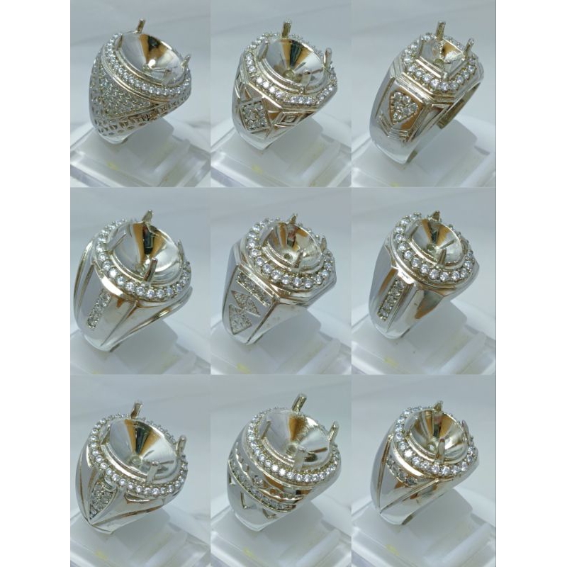 Jual Ring cincin/emban alpaka zirkon(Non plat/diraf) | Shopee Indonesia