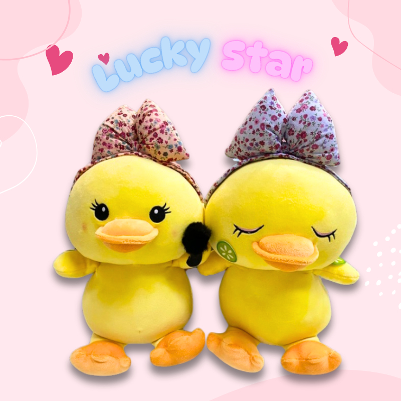 Jual Boneka Bebek Duck Cute Bebek Lucu Miniso Spandek Pita Kuas Jeruk ...