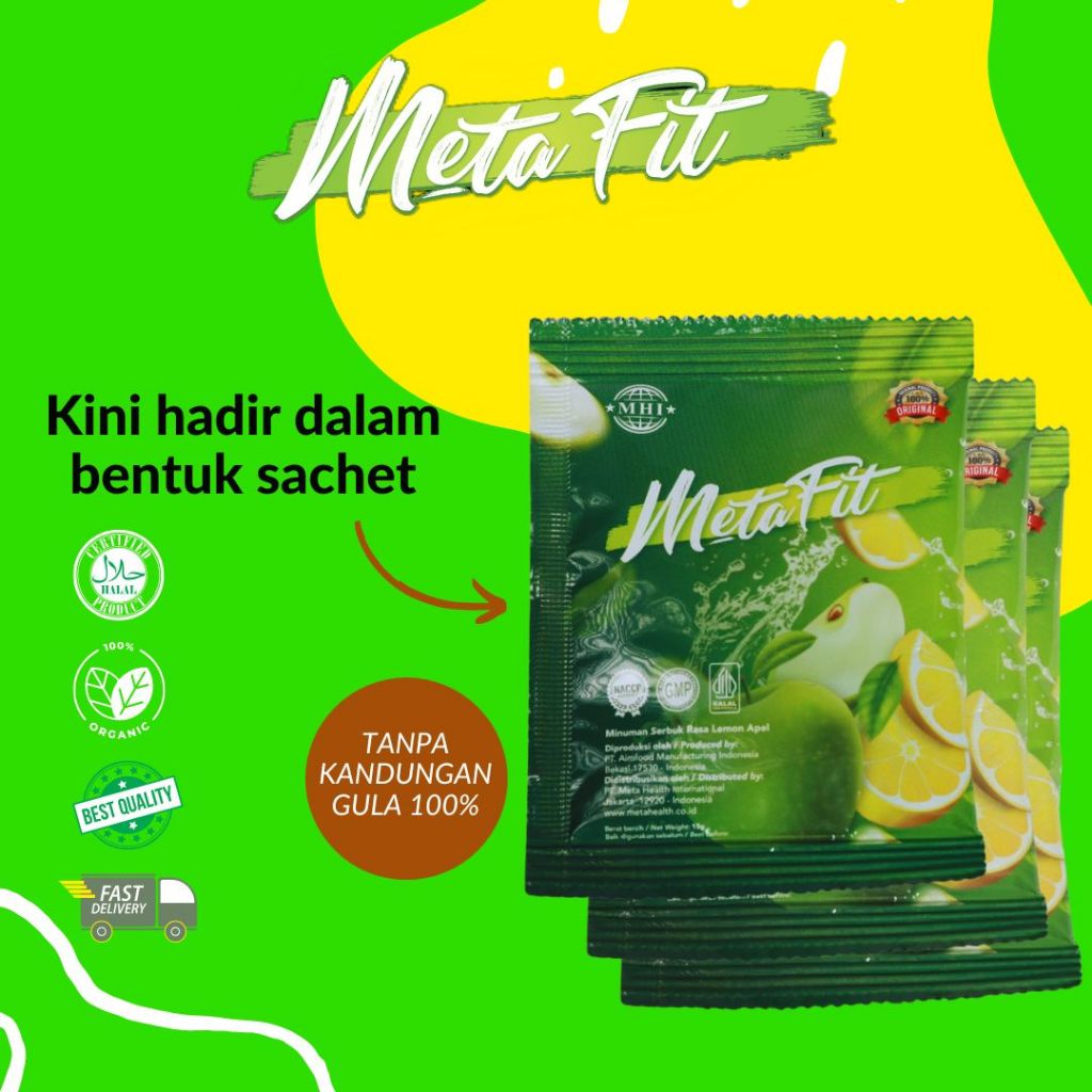 Jual MetaFit Fiber - Minuman Fiber Tinggi Serat Rasa Lemon Apel Penurun ...