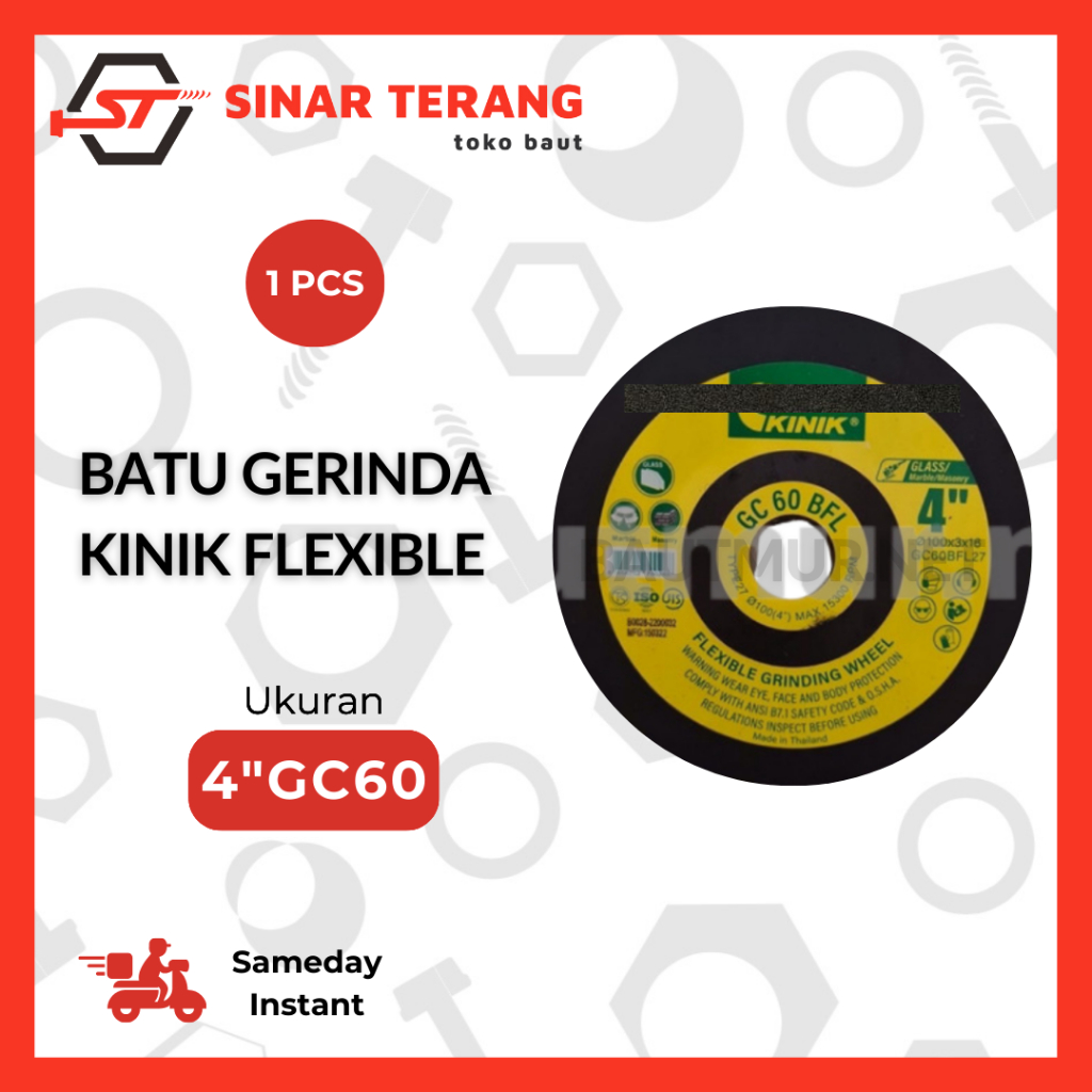 Jual Batu Gerinda KINIK Flexible 4" GC 60 - Grinding Wheel GC Grit 60 ...