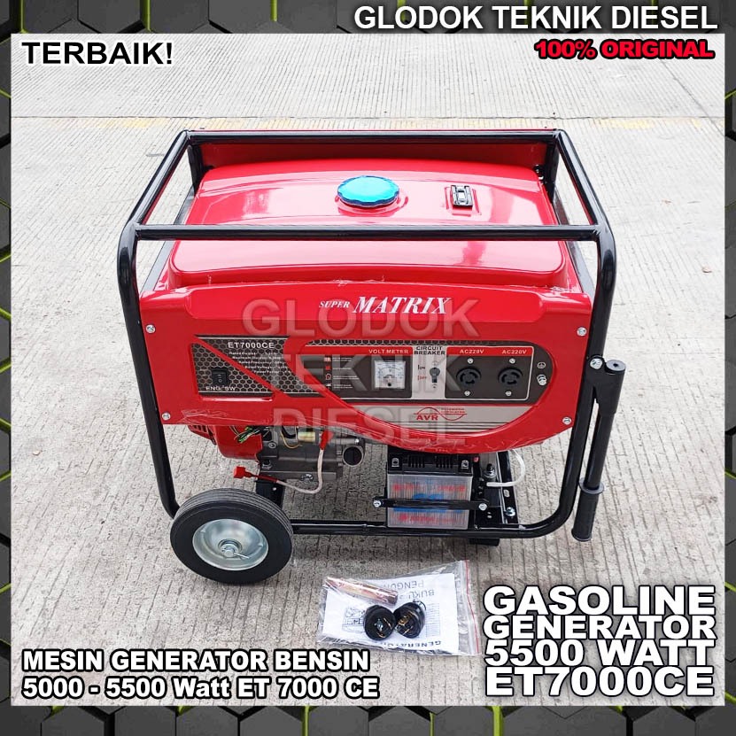 Jual Matrix Mesin Genset Listrik 5500 5000 Watt ET7000CE Gasoline Generator Machine 5.5 5 KW ET ...