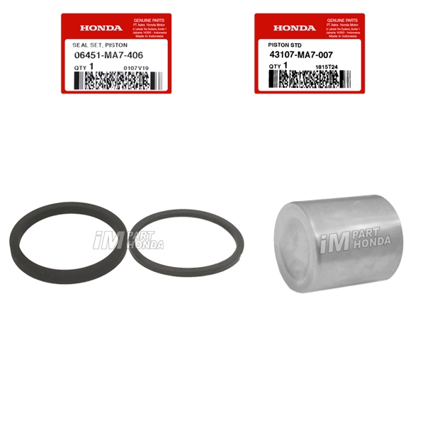 Jual 06451-MA7-406 43107-MA7-007 Seal & Piston Kaliper Rem Belakang Blade Supra X 125 CB CBR 150 ...