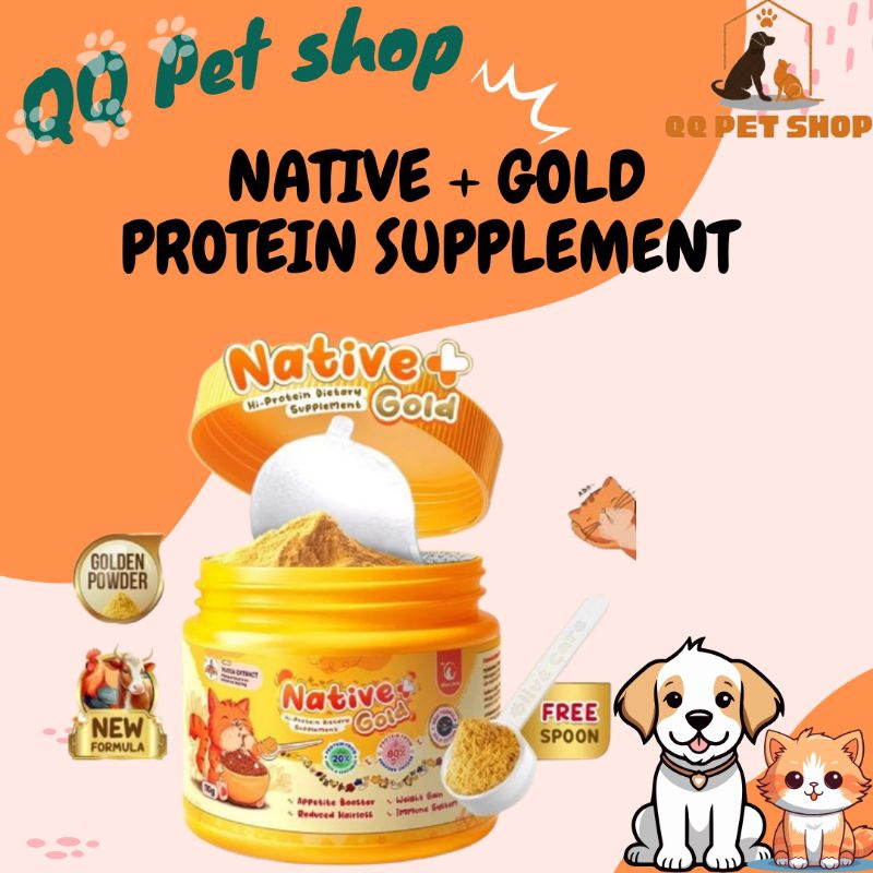 Jual NATIVE + GOLD Vitamin Kucing Tinggi Protein Vitamin Nafsu Makan ...