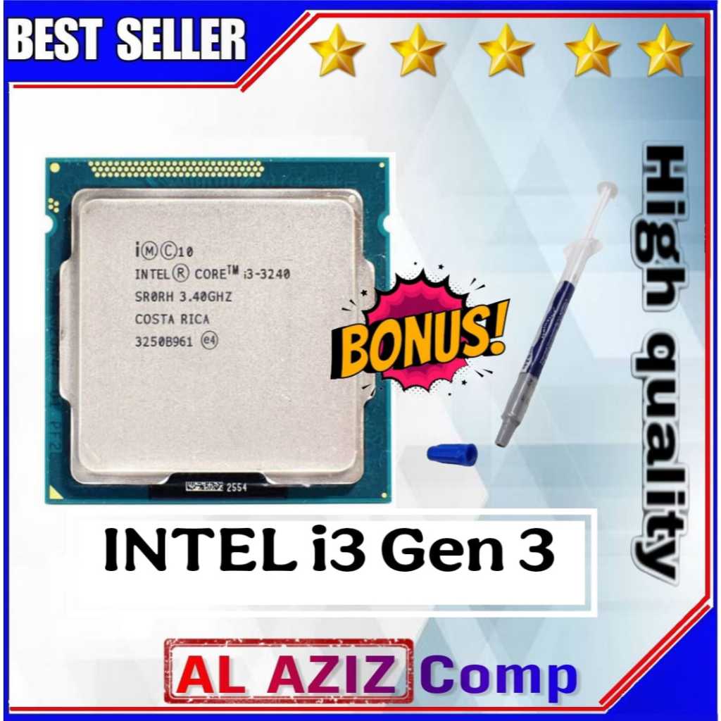Jual Processor Intel Core i3 3220 i3 3240 Socket LGA 1155 Free Pasta ...