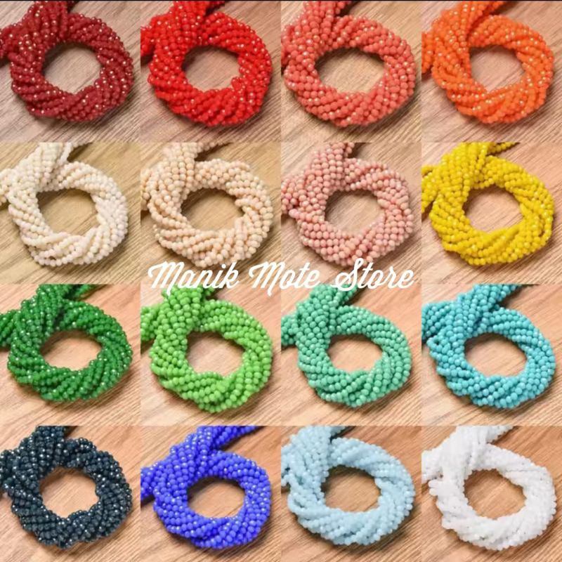 Jual Manik Kristal Ceko Bapao Crystal Ceko Doff 4/6/8 mm Bahan ...