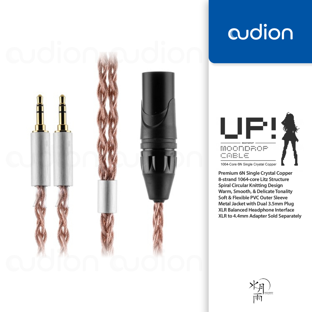 Jual MOONDROP UP | 6N Single Crystal Copper Litz Dual 3.5mm/XLR Upgrade ...