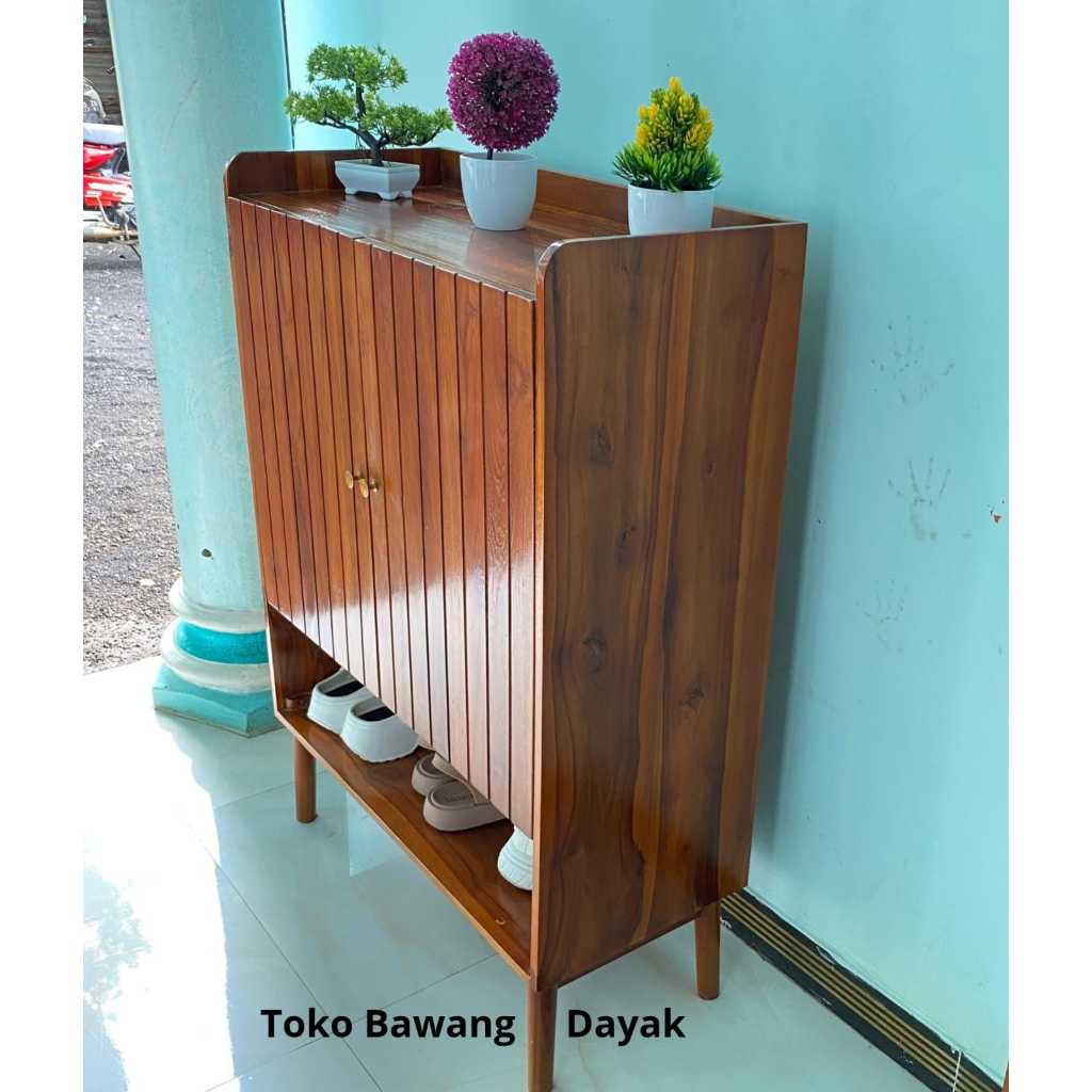 Jual Lemari Sepatu Kayu jati Shoe Cabinet Minimalis ventilasi udara ...