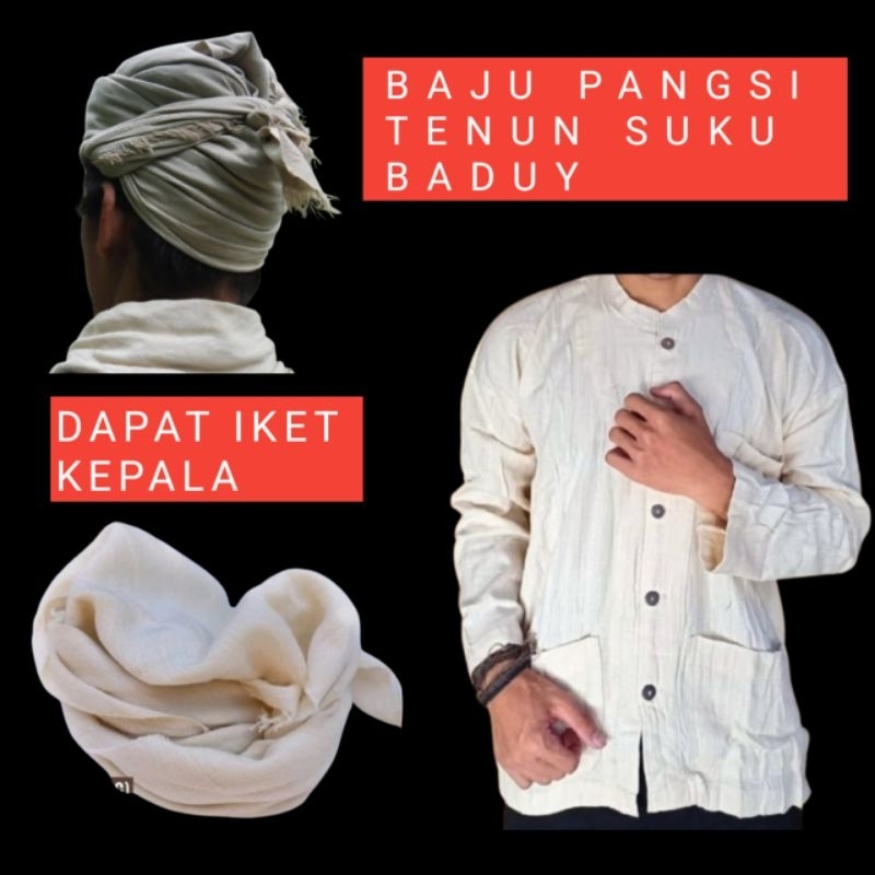 Jual baju pangsi adat baduy putih/cream bonus iket kepala/telekung | Shopee Indonesia