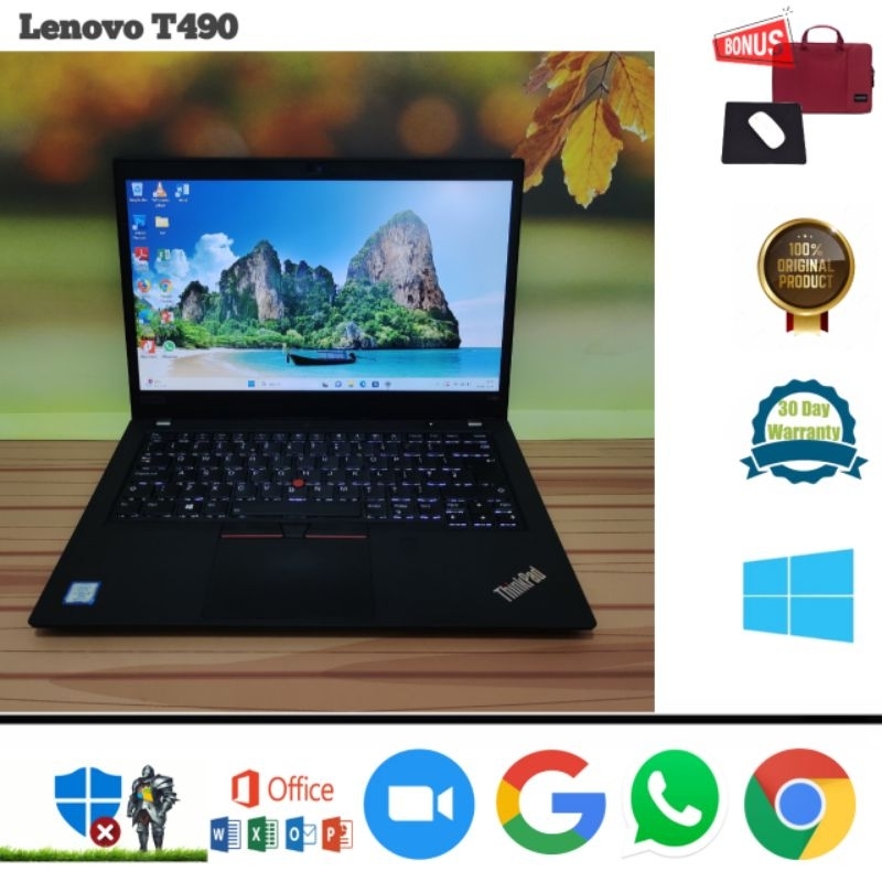 Jual Laptop Lenovo T490 Intel Core i5 Gen 8 Ram 8gb SSD 256gb Win 10 ...