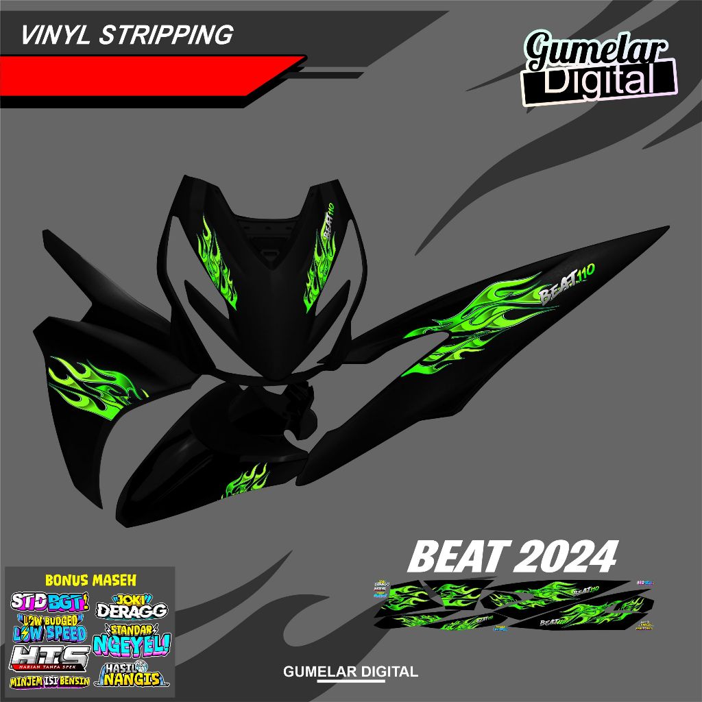 Jual STRIPPING SIMPEL HONDA BEAT DELUXE GEN 2 2024 API LIVERY SS R ...