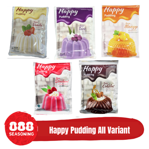 Jual Happy Pudding Instant Powder All Varian Cokelat Stroberi Mangga ...