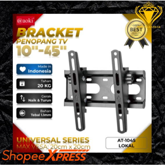 Jual BRACKET TV MINATO / AOKI 10" - 45" NAIK TURUN M-BT45 | Shopee Indonesia