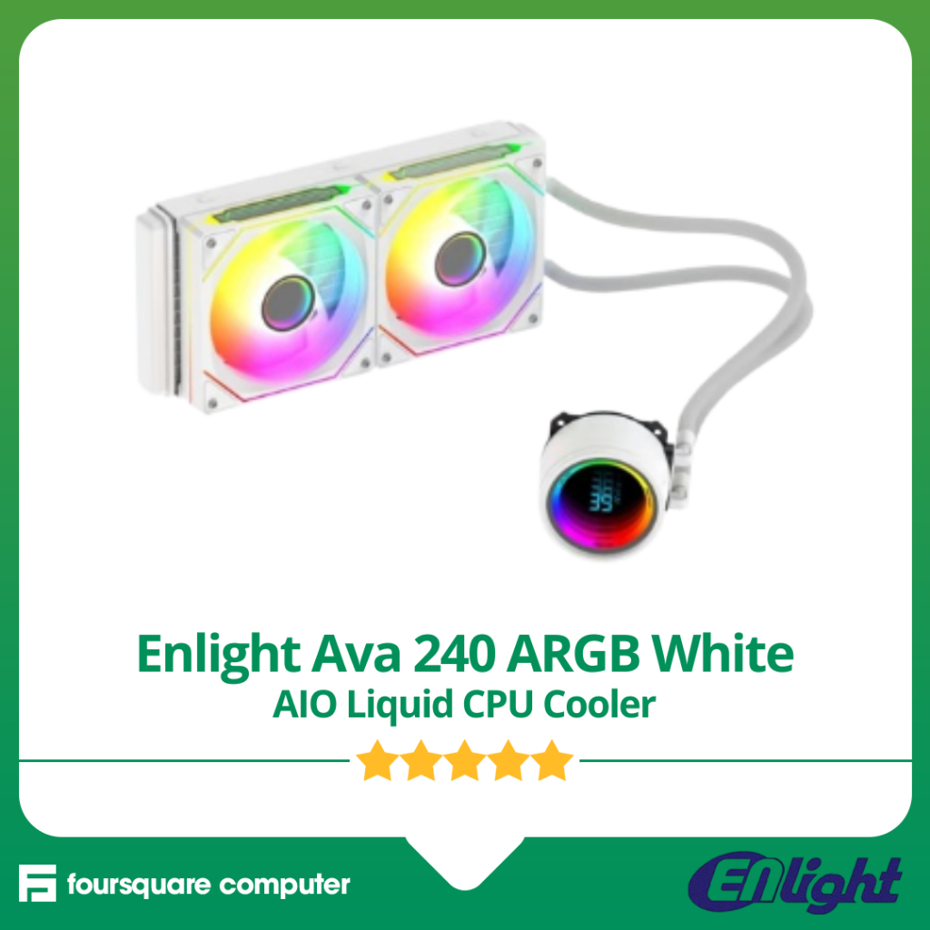 Jual Enlight AVA 240 ARGB White | AIO Liquid CPU Cooler Water Cooling ...