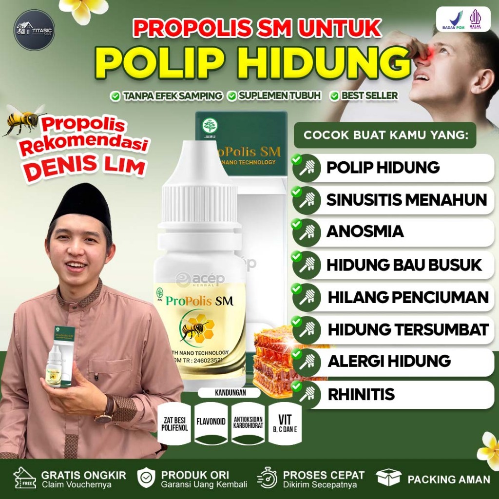 Jual Obat Polip Hidung Sinusitis Menahun Anosmia Hidung Bau Busuk ...