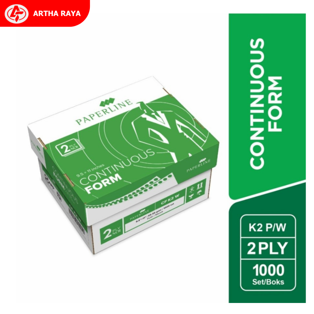 Jual CONTINUOUS FORM 2 PLY PAPERLINE / KERTAS KOMPUTER CF 2 PLY WARNA ...