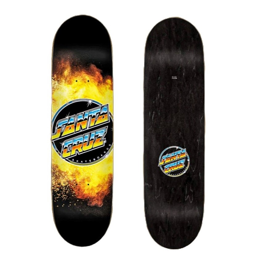 Jual Skateboard Santa Cruz Everslick Chrome Dot Flame 8.5" Deck ...