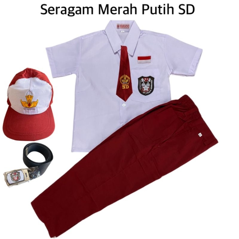 Jual set lengkap Seragam merah putih sekolah anak SD | Shopee Indonesia