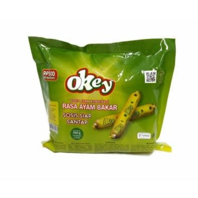 Jual Sosis Siap makan Okey Rasa Ayam Bakar ( isi 32 pcs ) | Shopee ...