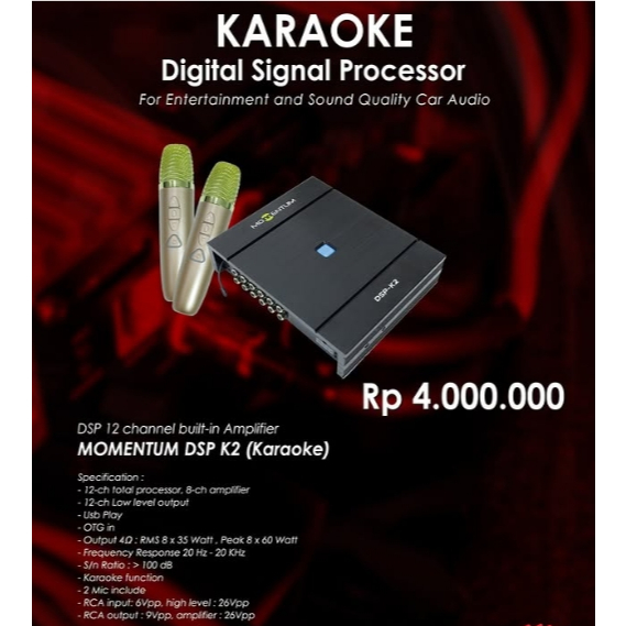 Jual PROCESSOR DSP MOMENTUM DSP K2 WITH KARAOKE | Shopee Indonesia