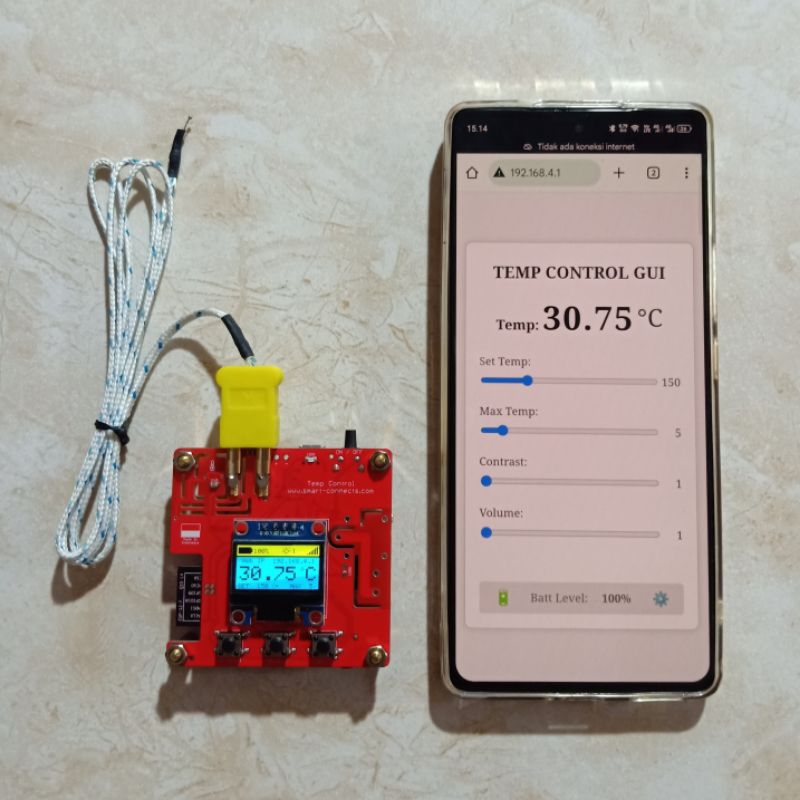 Jual Temperatur Control Temperature Monitoring suhu 0-1000°C ESP8266 Web Interface WiFi IoT ...