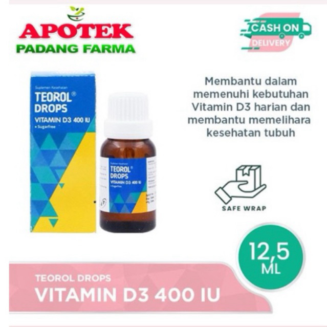 Jual Teorol Drops Vitamin D3 400 IU 12.5 ML | Shopee Indonesia