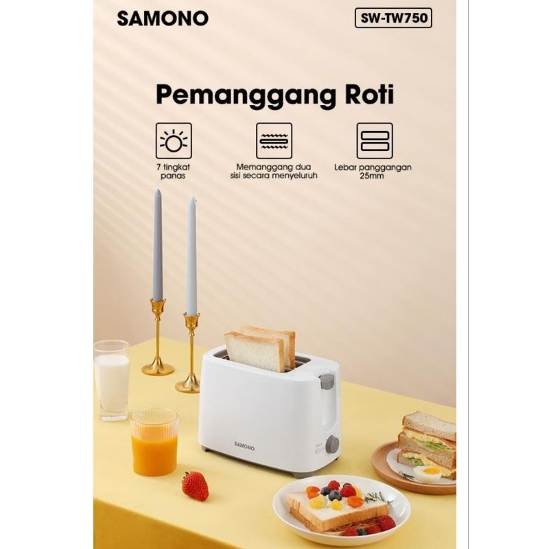 Jual 500W Toaster Estetik Pemanggang Roti Listrik Bread Toaster 7 ...