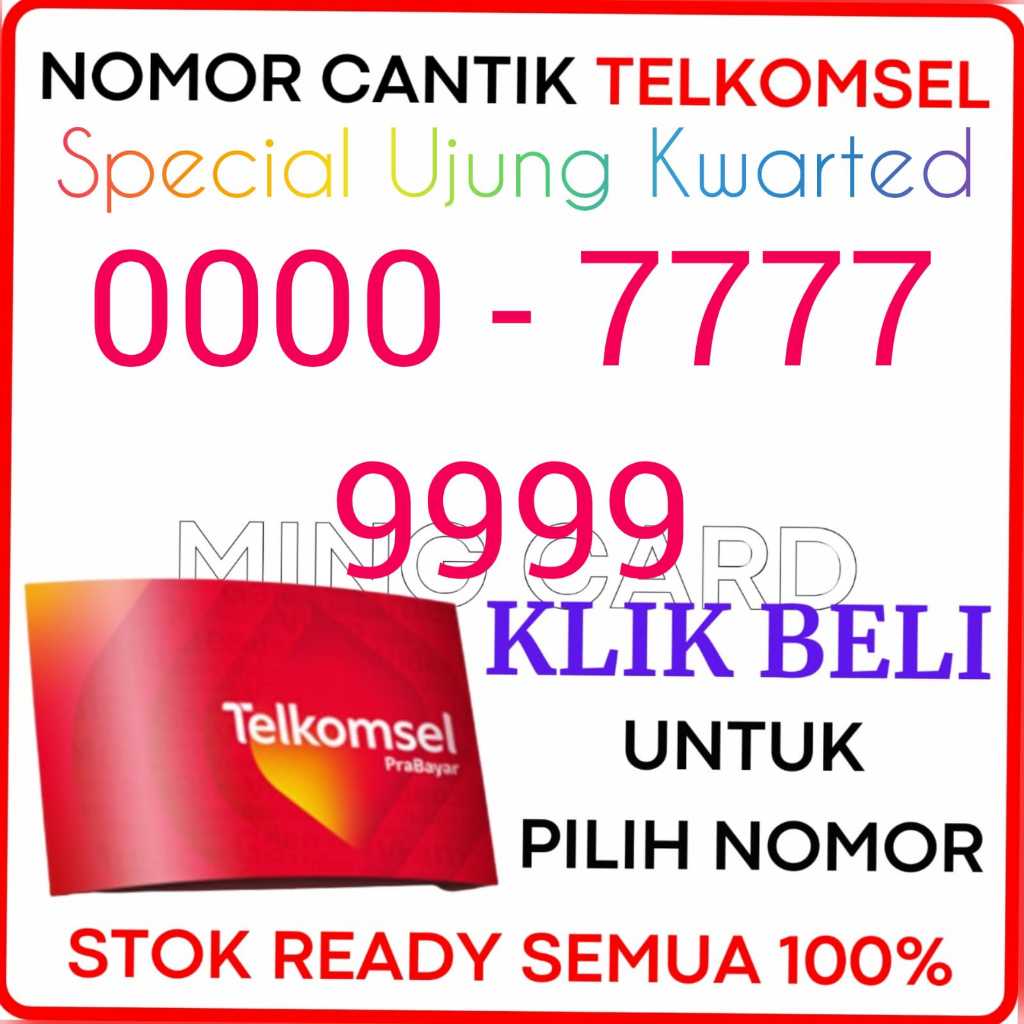Jual TIPE KWARTED SUPER - Nomor Cantik Telkomsel 4G/5G Kartu Perdana Simpati Prabayar | Shopee ...