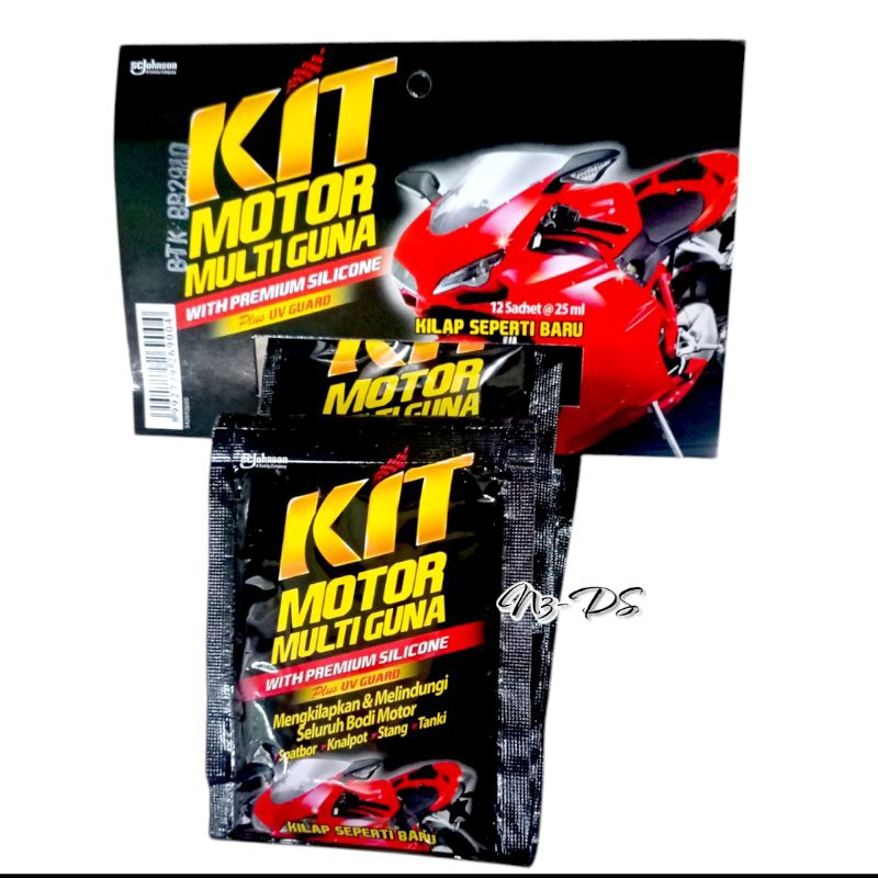 Jual KIT MOTOR MULTIGUNA 25ML KIT HITAM 1 RENCENG 12 SACHET | Shopee ...