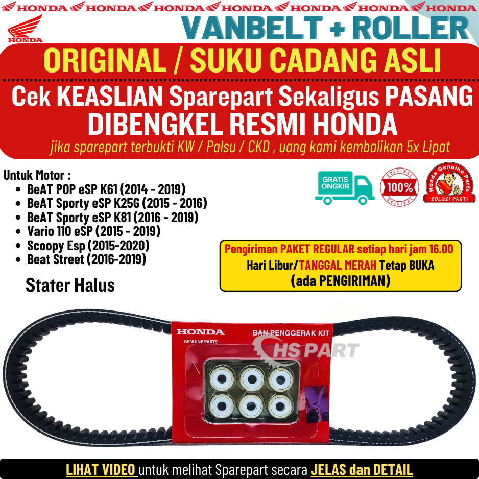 Jual V belt Vanbelt Beat Fi Beat POP Beat Esp Beat Street Scoopy Esp ...