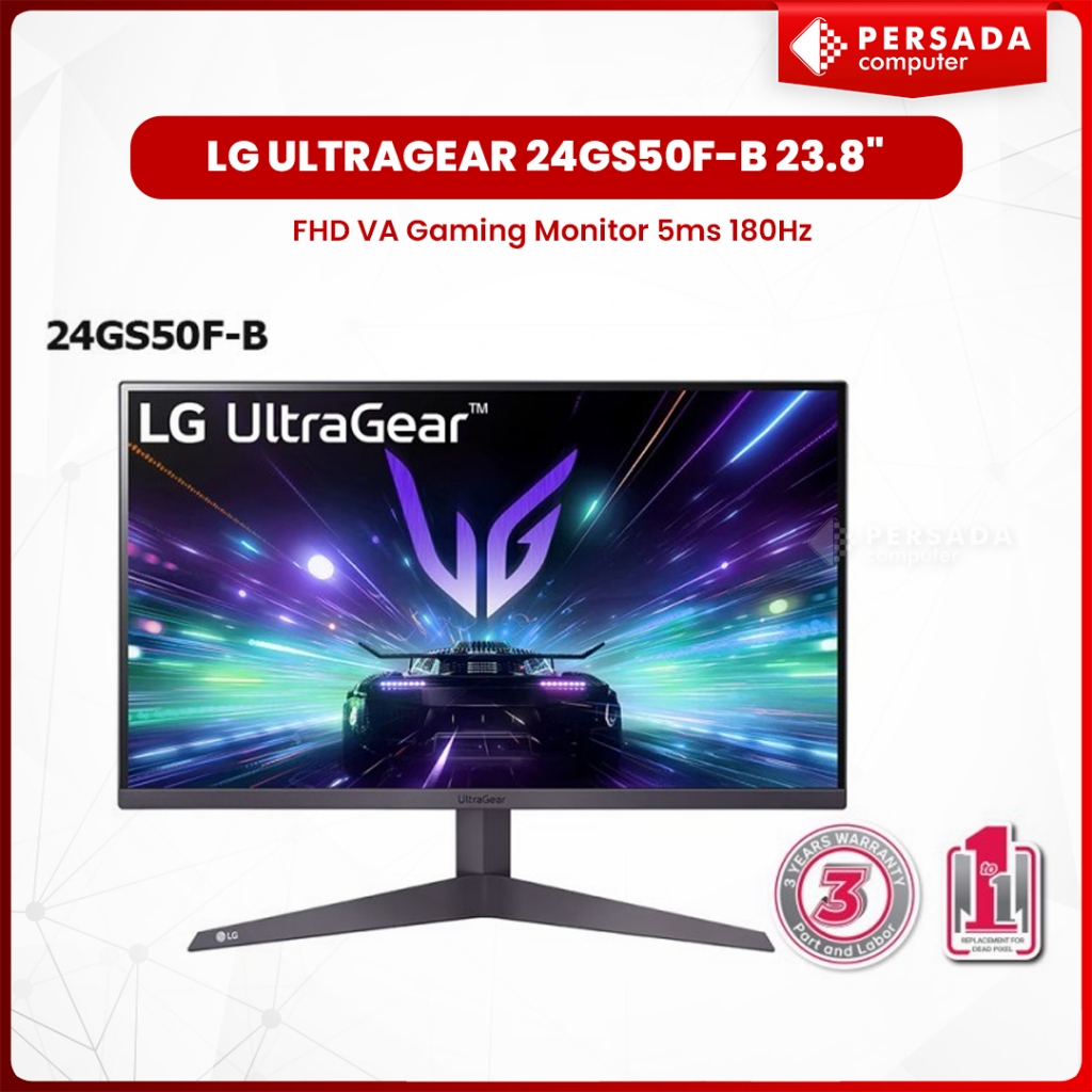 Jual LG UltraGear 24GS50F-B 23.8" FHD VA Gaming Monitor 5ms 180Hz ...