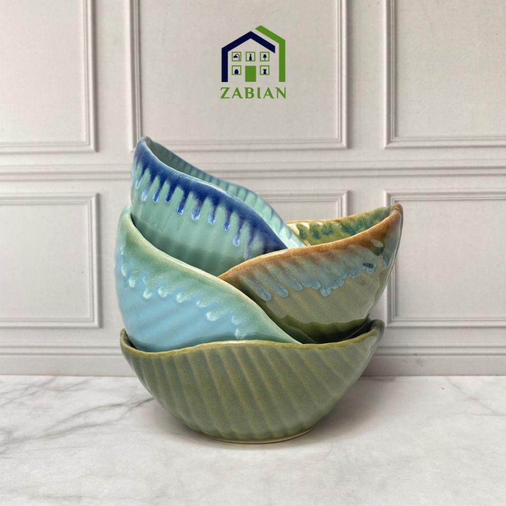 Jual Zabian - Mangkok Daun Keramik Desain Natural Aesthetic | Shopee ...