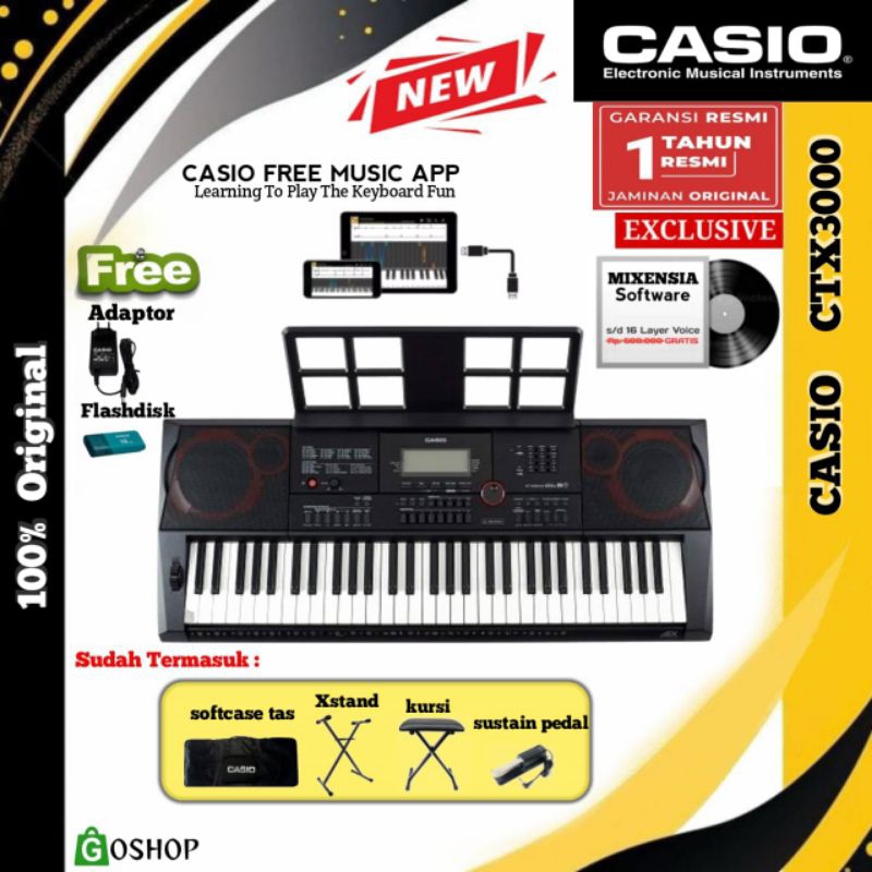Jual Keyboard Casio CTX3000 CT X3000 CTX 3000 CTX-3000 | Shopee Indonesia