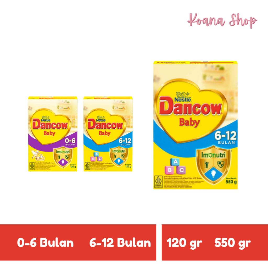 Jual Dancow Baby Susu Formula Bayi 0-6 Bulan/6-12 Bulan 120 gr/550 gr ...