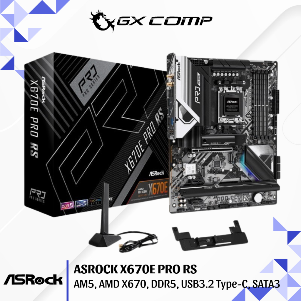 Jual ASRock X670E Pro RS | Motherboard AM5, AMD X670, DDR5, USB3.2 Type ...