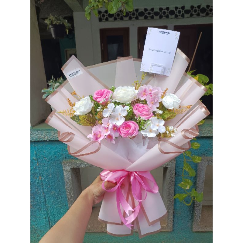 Jual BUKET BUNGA PEONY MIX BEGONIA / BUKET BUNGA ARTIFISIAL / BUKET ...