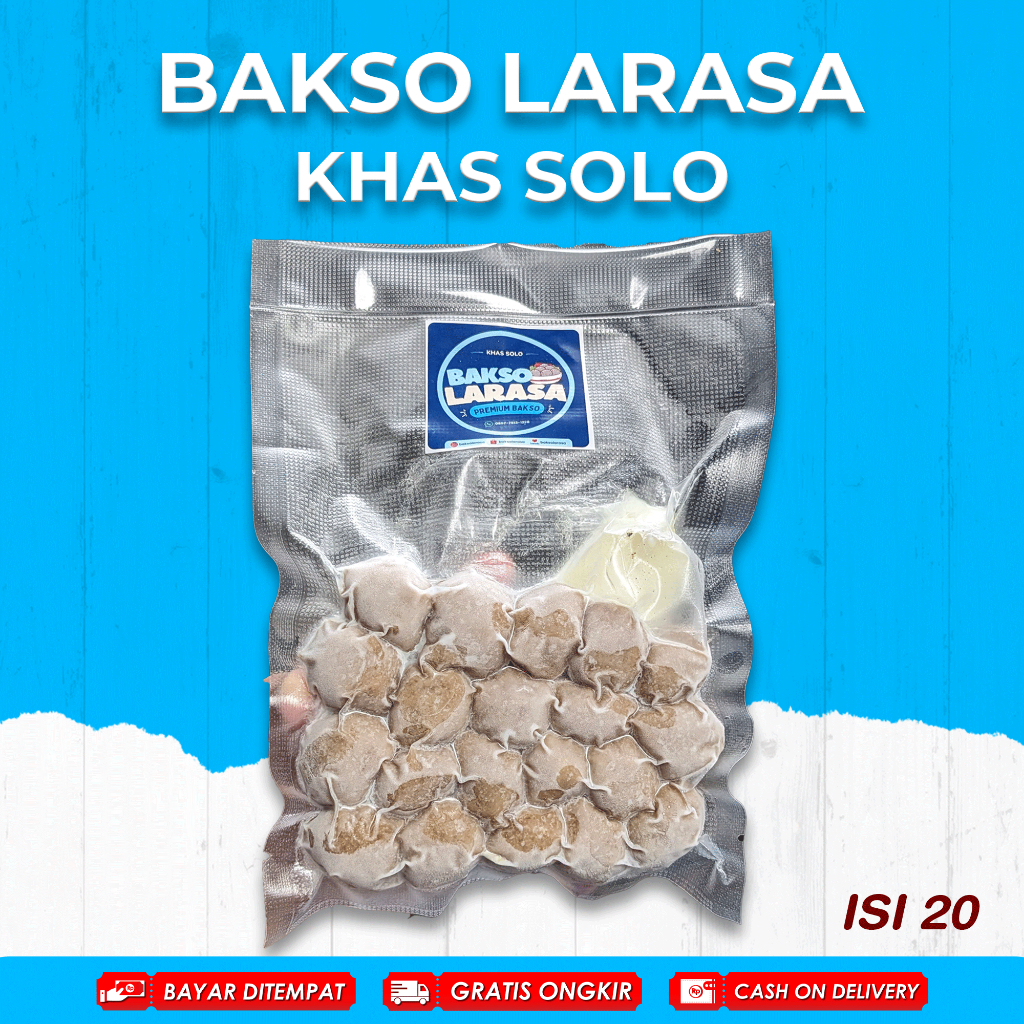 Jual Bakso Sapi Premium Larasa Isi 20 – Bakso Khas Solo, Kenyal, Gurih ...