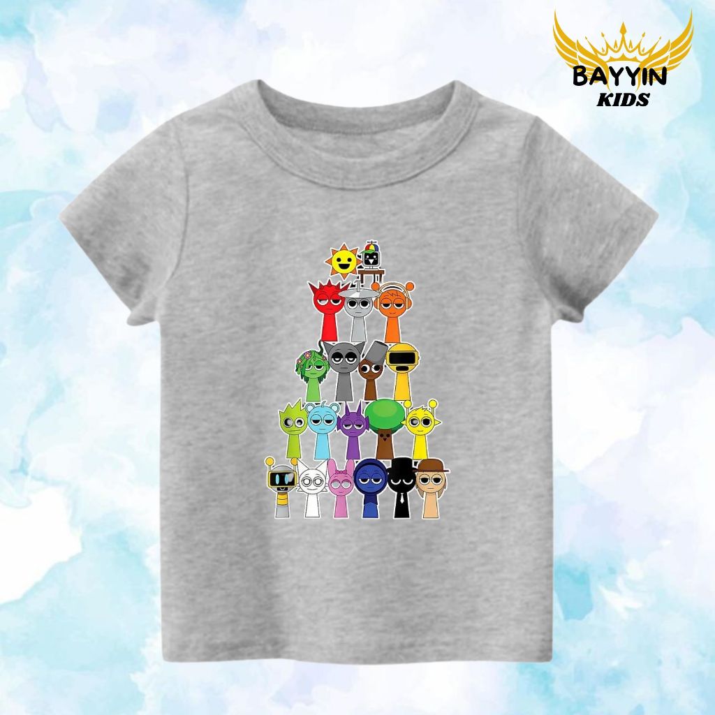 Jual Kaos Anak Custom Nama Combed 30s GAMBAR KARTUN SPRUNKI 2 terbaru Untuk Anak dan Hadiah kaos ...