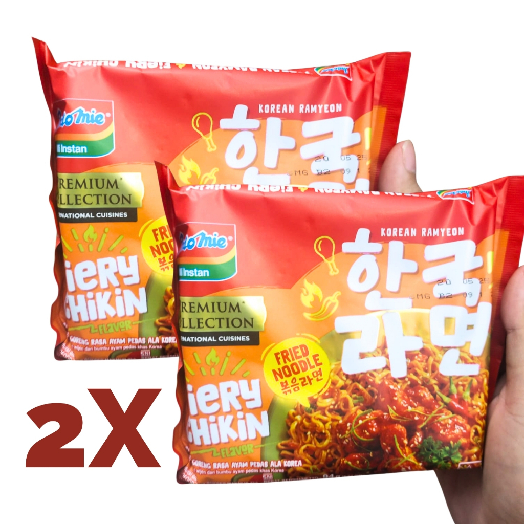 Jual 2X Indomie Korean Ramyeon Fiery Chikin Rasa Ayam Pedas Ala Korea | Shopee Indonesia
