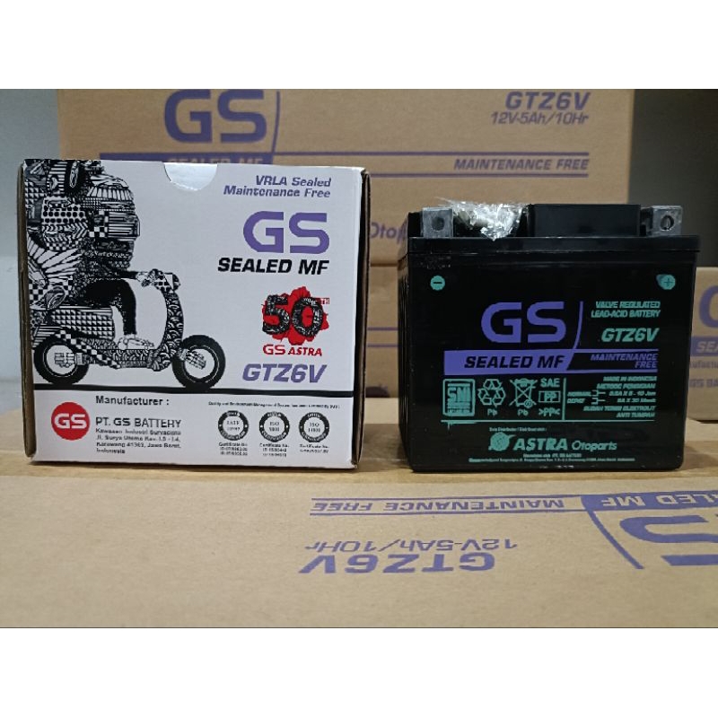 Jual AKI MOTOR GS ASTRA GTZ6V | Shopee Indonesia