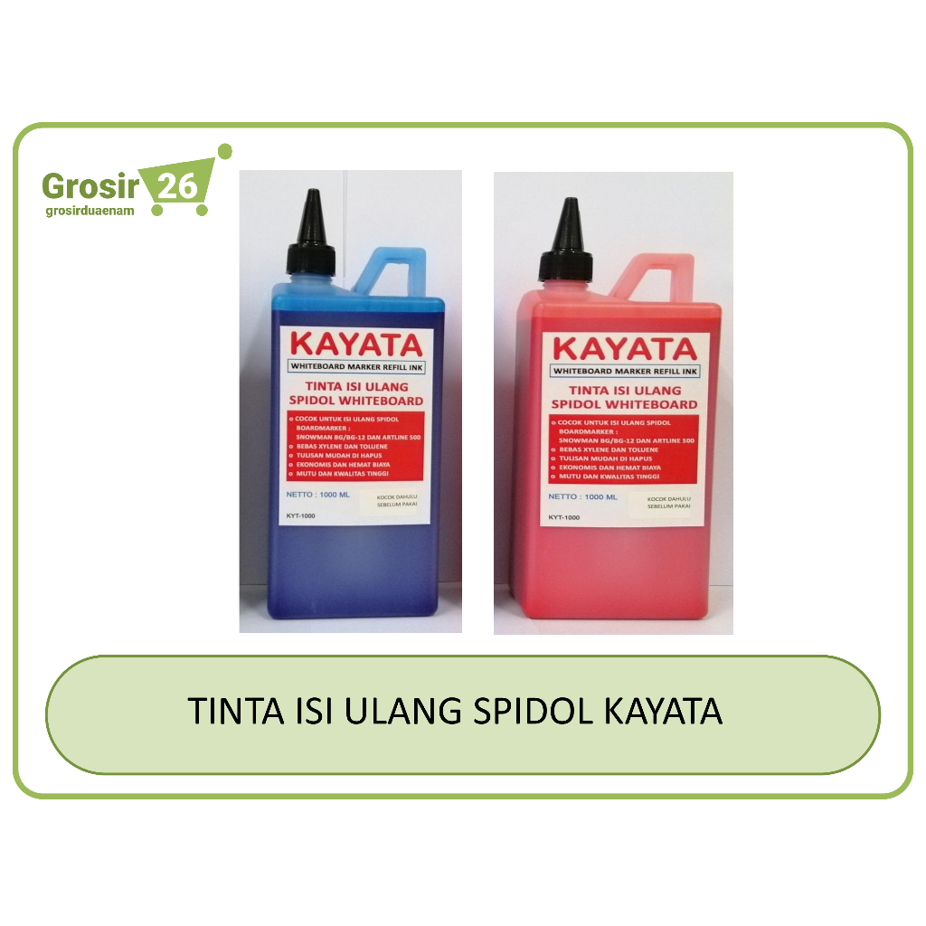Jual (1 pcs) tinta / isi ulang / refill spidol whiteboard kayata 1 ...