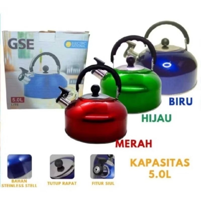 Jual Teko Air Uap Siul 5.0L kettle Pluit | Ceret Masak Air Bunyi GSE ...