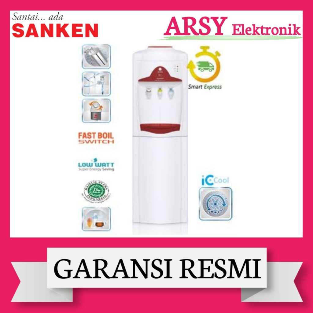 Jual DISPENSER SANKEN GALON ATAS HOT,NORMAL & COOL HWE-69CW GARANSI ...