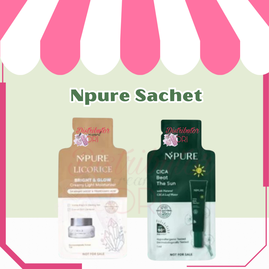 Jual SACHET NPURE CICA SUNSCREEN GLOW 2ML | SACHET NPURE LICORICE MOIST ...