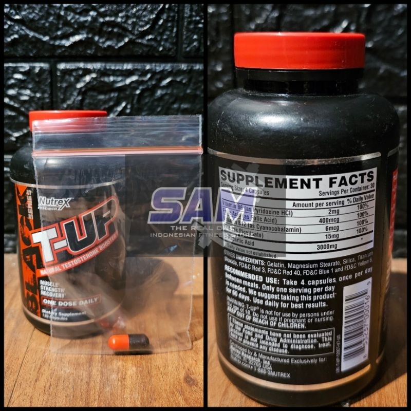 Jual Suplemen Fitness Eceran Repack NUTREX T Up Testosterone Booster 1 ...