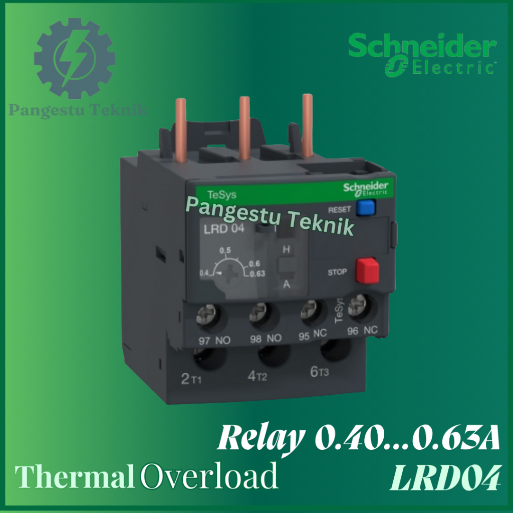 Jual Schneider TOR 0.40....0.63A LRD 04 Thermal Overload Relay - LRD04 ...