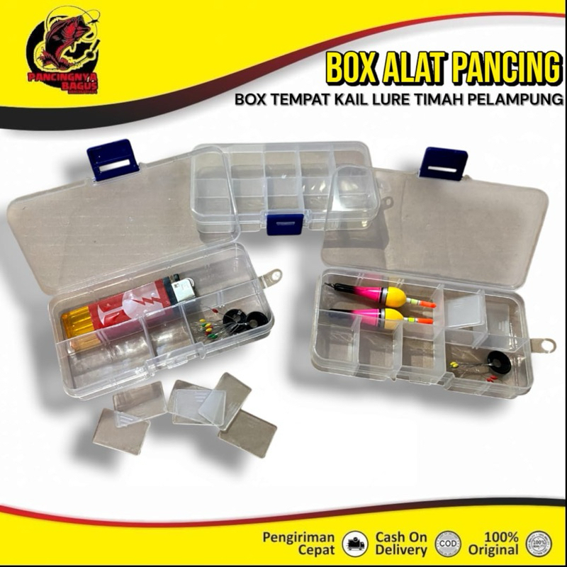 Jual Box Alat Pancing 10 Sekat Bisa Di Lepas Tempat Kail Stopper Lure Timah Umpan Pelampung ...