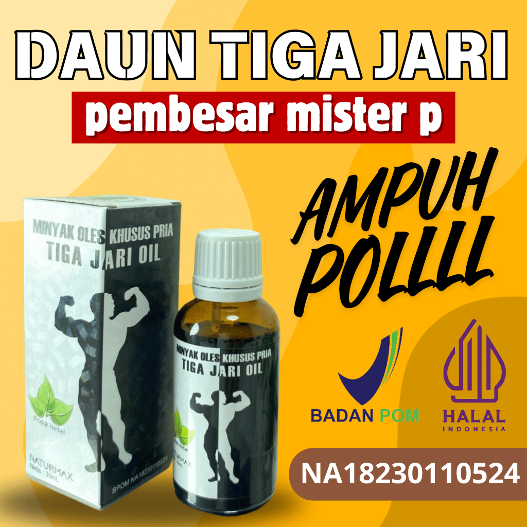 Jual DAUN TIGA JARI TOP 1 PEMBESARPENIS TIGA JARI OIL BPOM HERBAL ...